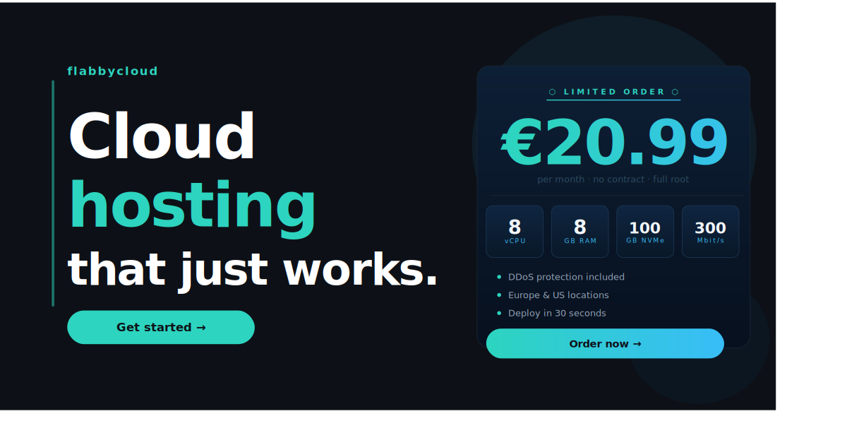 FlabbyCloud — Cloud VPS, Dedicated & NAT Servers | From €6/mo